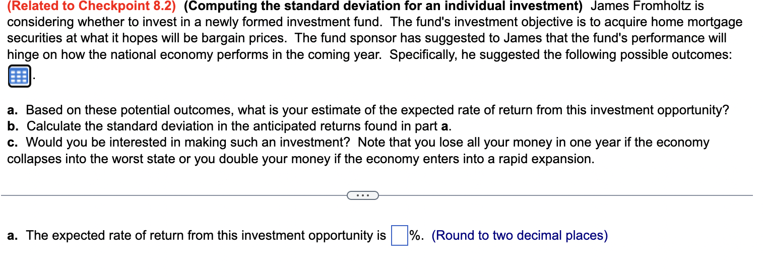 Solved Data table (Related to Checkpoint 8.2) (Computing | Chegg.com