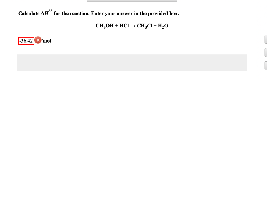 Solved 0 Calculate Ahº for the reaction. Enter your answer | Chegg.com