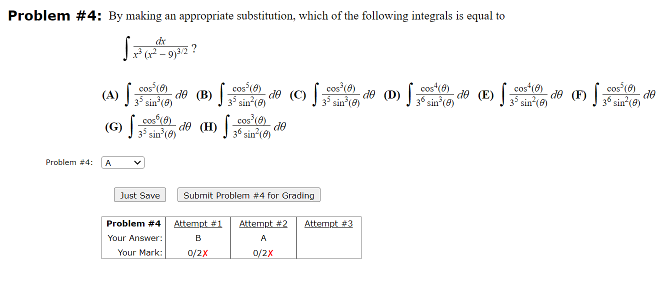 Solved Problem # 4: By making an appropriate substitution, | Chegg.com