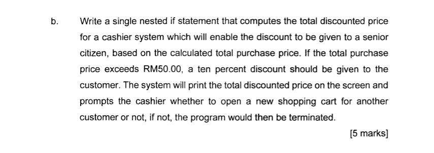 Solved 3. a. Write a menu driven program which performs the | Chegg.com