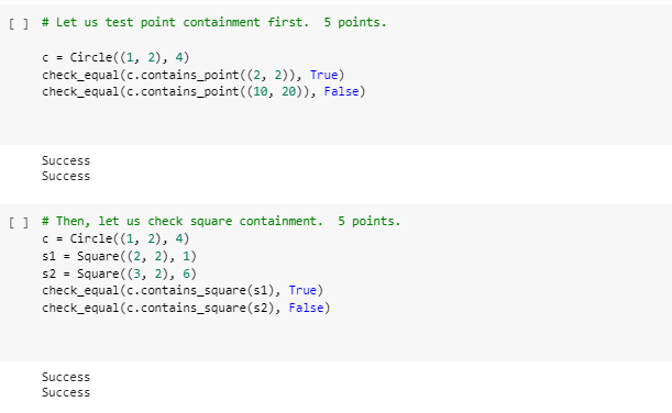 Solved Here is a class that represents a square in the | Chegg.com
