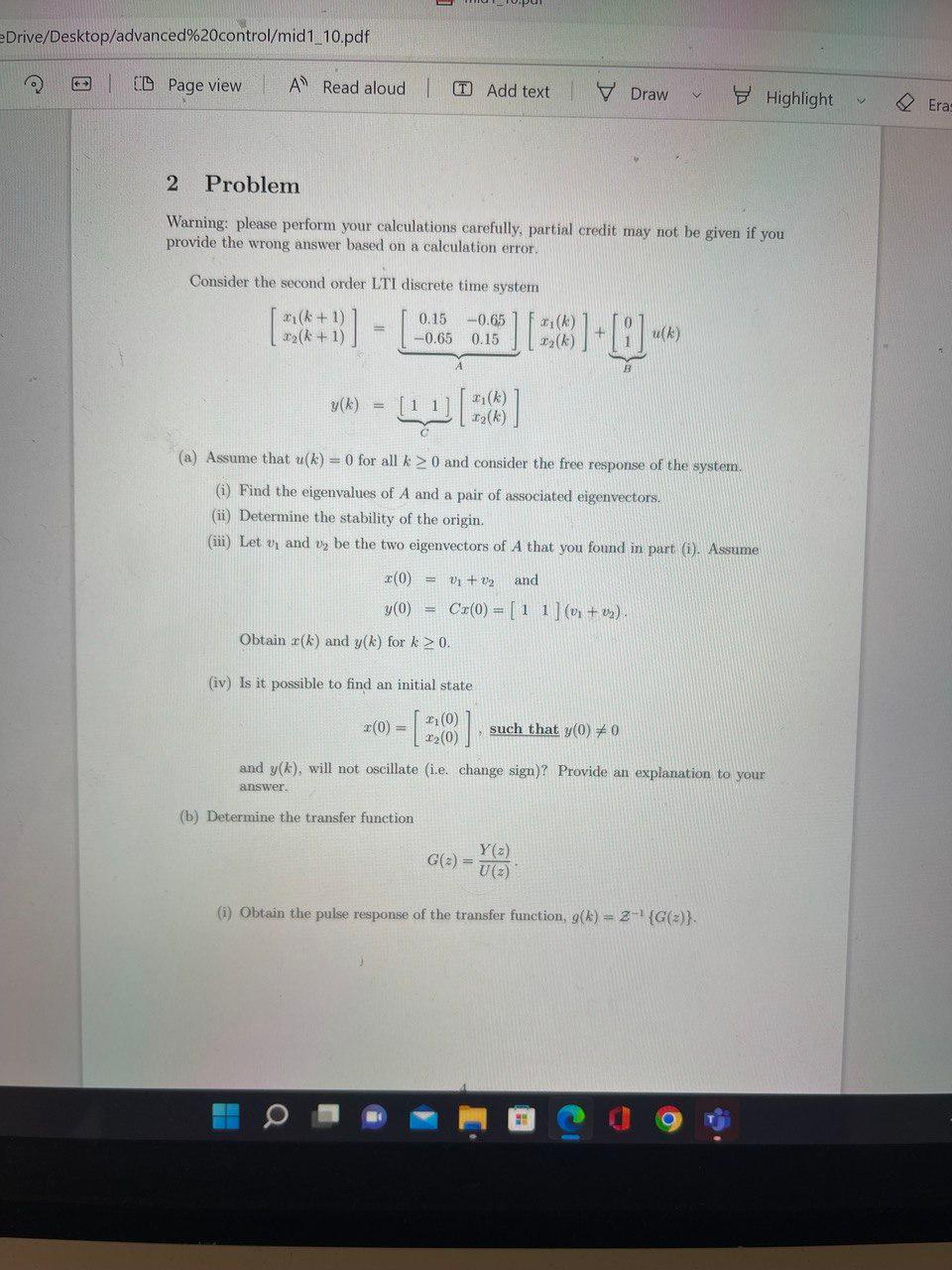 2 Problem Warning: please perform your calculations | Chegg.com