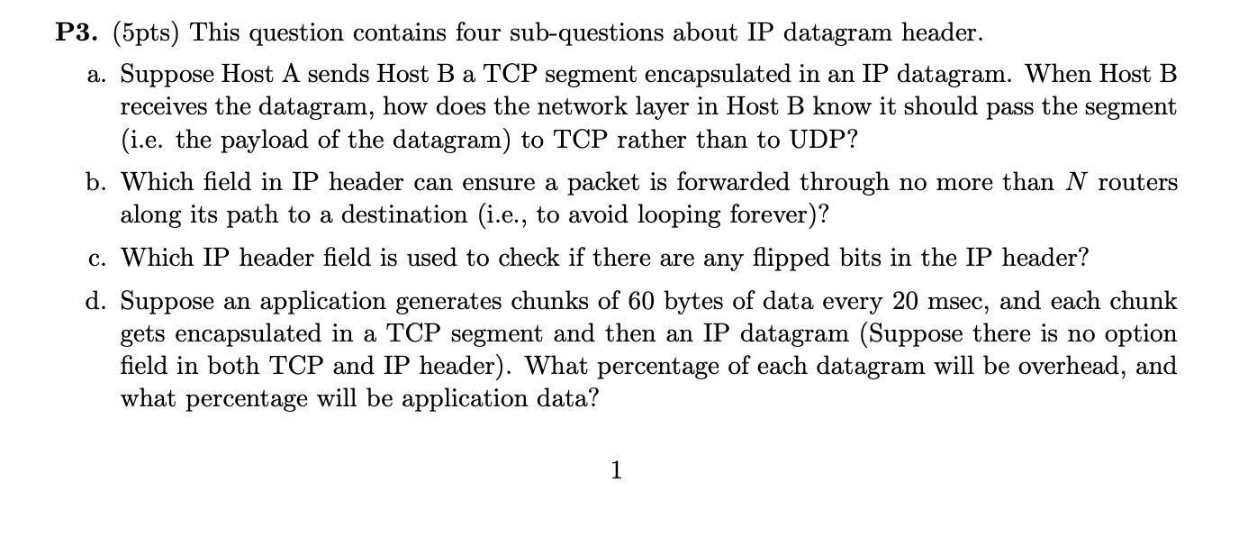 Solved P3. (5pts) This question contains four sub-questions | Chegg.com