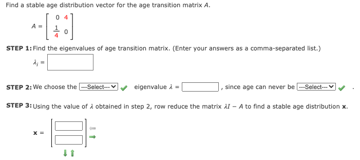 Solved Find a stable age distribution vector for the age | Chegg.com