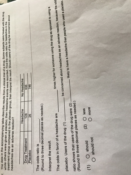 Solved The data in accompanying table describe results from | Chegg.com