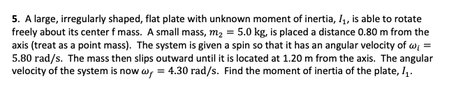 Solved 5. A large, irregularly shaped, flat plate with | Chegg.com