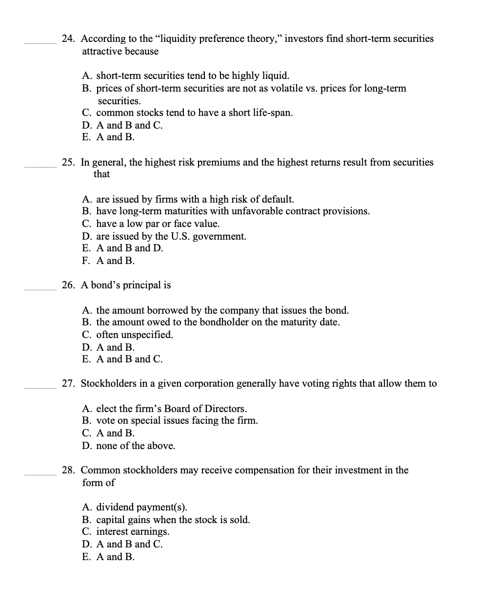 Solved B. MULTIPLE CHOICE QUESTIONS For each question, enter | Chegg.com