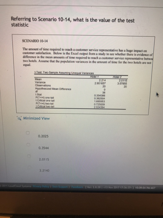 Solved Referring to Scenario 10-14, what is the value of the | Chegg.com