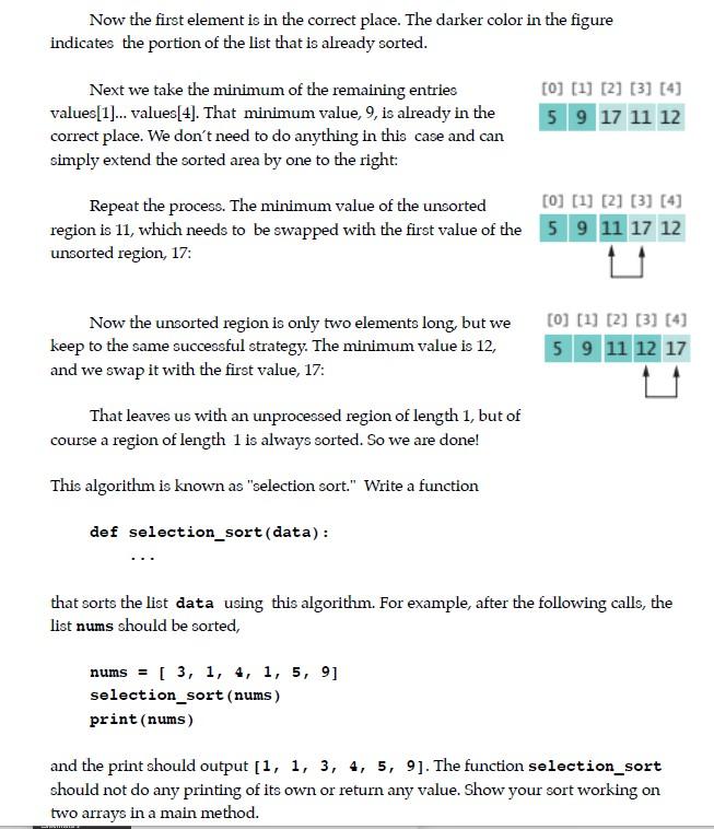 Solved A sorting algorithm rearranges the elements of a | Chegg.com