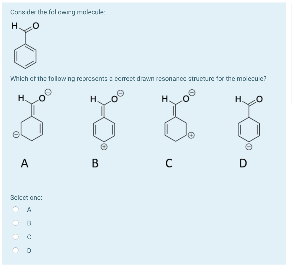 Solved Consider the following molecule: HO Which of the | Chegg.com