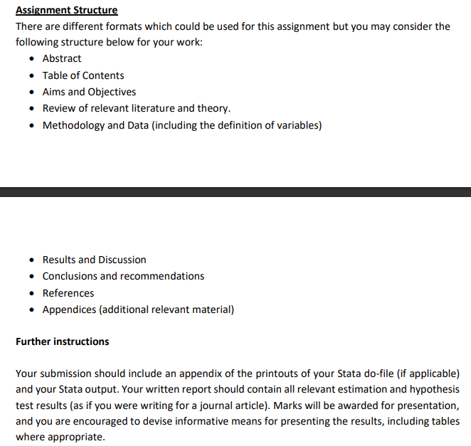 \r\nAssignment Structure There are different formats | Chegg.com