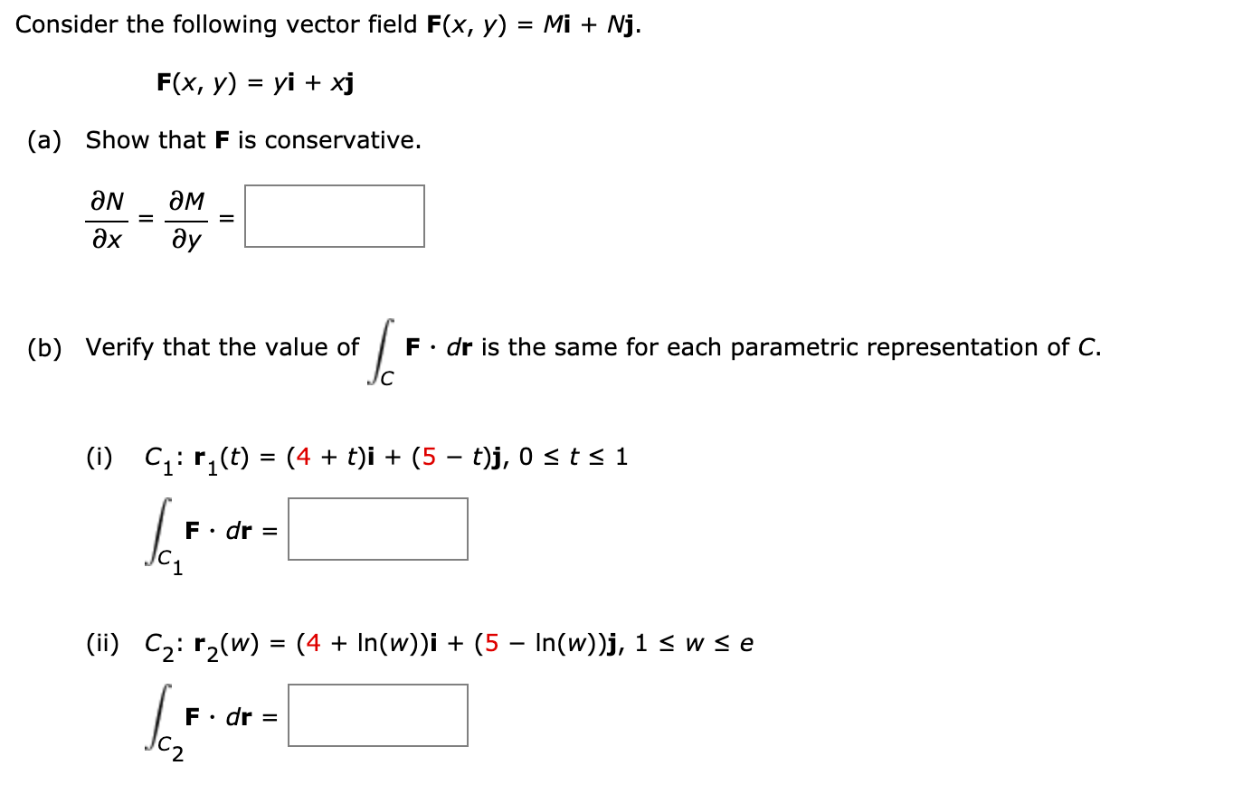 Solved Consider the following vector field F(x, y) = Mi + | Chegg.com