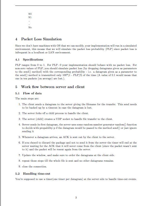 Programming Assignment Implementing a Reliable Data | Chegg.com