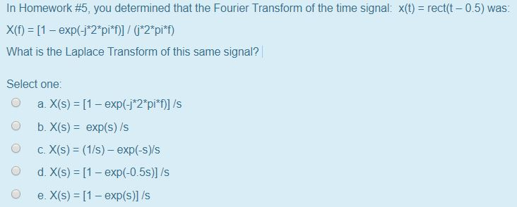 Solved In Homework #5, you determined that the Fourier | Chegg.com