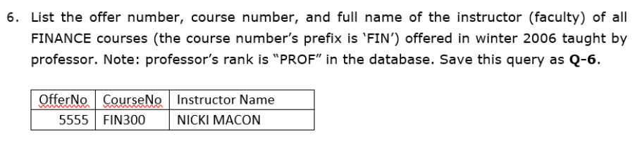 Solved List the offer number, course number, and full name | Chegg.com