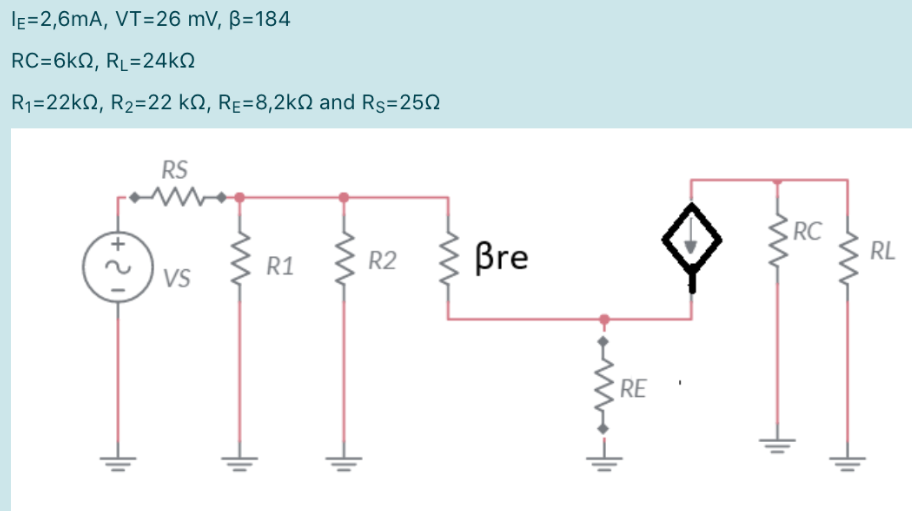 Solved Find the voltage gain (AVS) of the circuit in the | Chegg.com