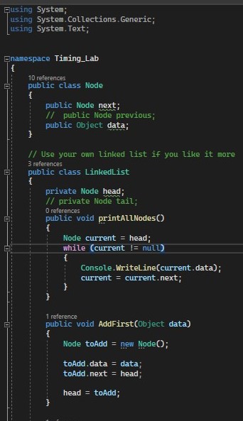 PLEASE DO THIS THIS IN C#The supplied code is at the | Chegg.com