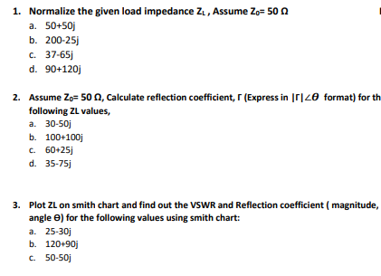 Solved VSWR stands for Voltage Standing Wave Ratio and also | Chegg.com