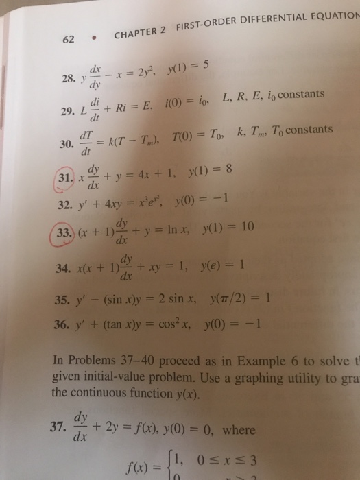 Solved In Problems 25-36 solve the given initial-value | Chegg.com