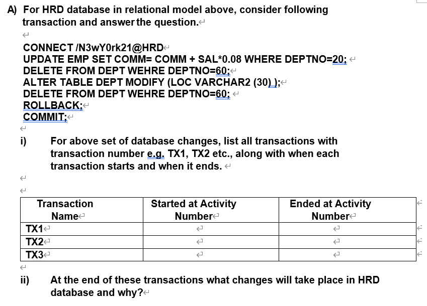 Solved AP_EMP P EMPNO NUMBER (4) - EFNAME VARCHAR2 (30) | Chegg.com
