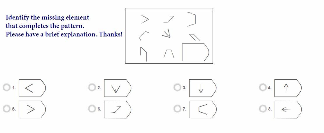 Solved Identify the missing element that completes the | Chegg.com