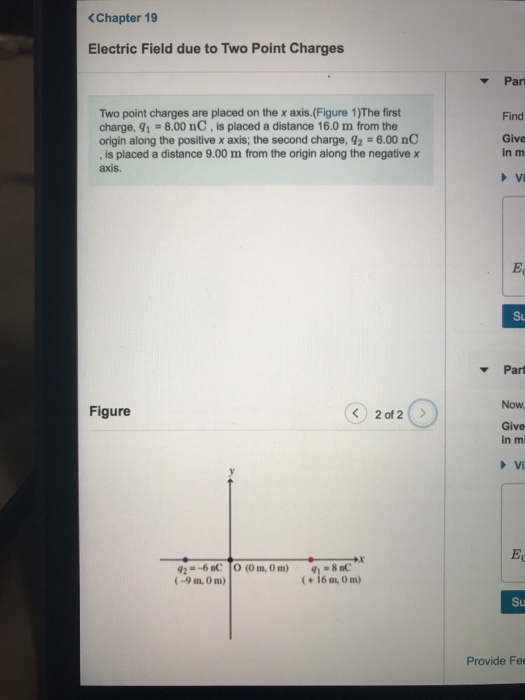 Solved Electric Field due to Two Point Charges v P Two point | Chegg.com