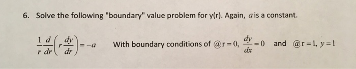 Solved Solve the following "boundary" value problem for y | Chegg.com
