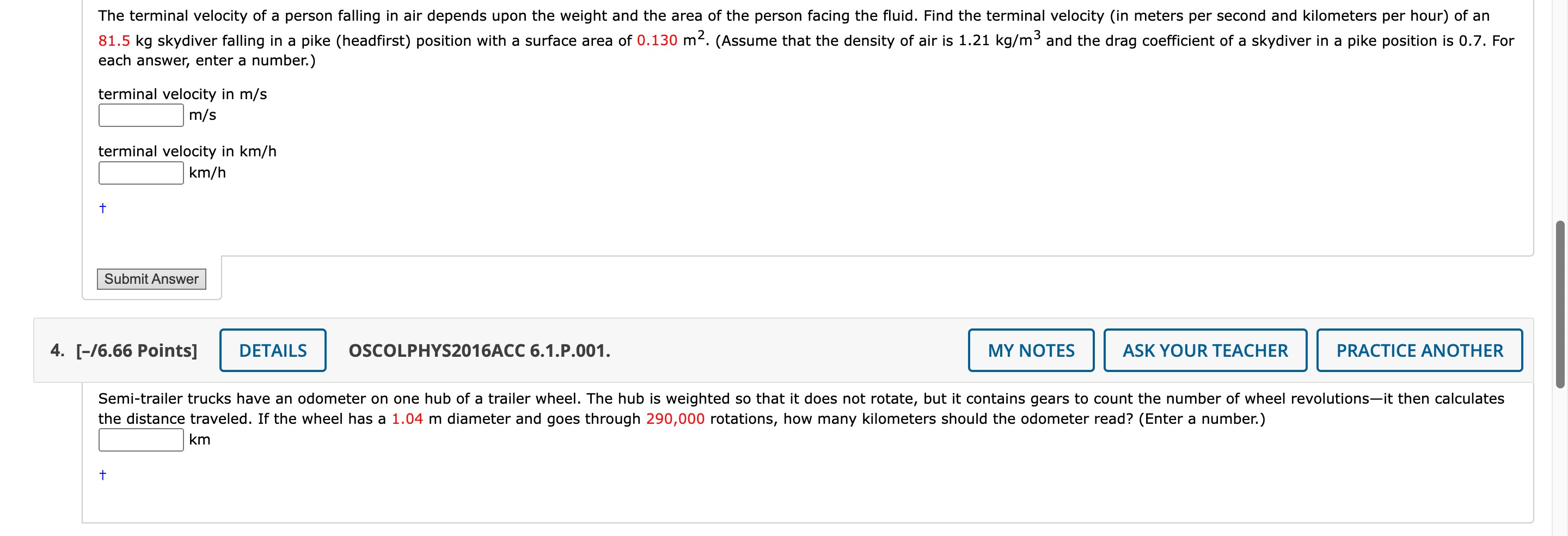 Solved The terminal velocity of a person falling in air | Chegg.com