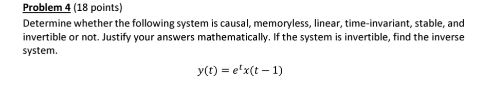 Solved Determine whether the following system is causal, | Chegg.com