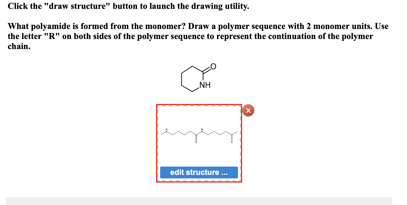 Solved Click the "draw structure" button to launch the | Chegg.com