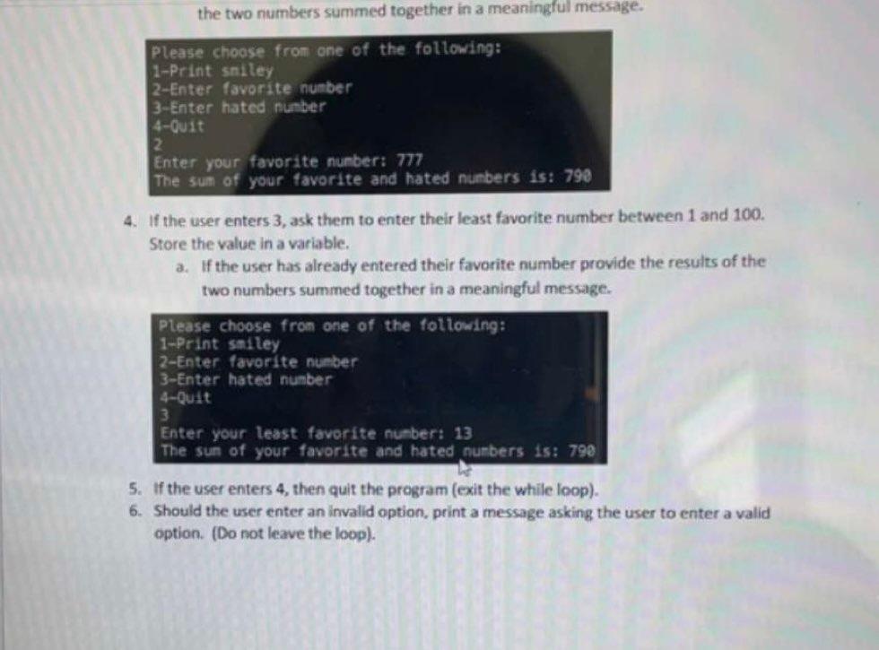 Solved 1. Using a while (or do-while) loop, and if/else, | Chegg.com