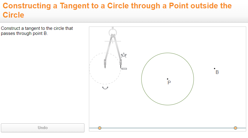 Solved Construct a tangent to a circle through a point | Chegg.com