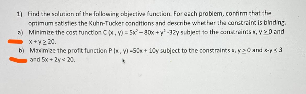 Solved 1) Find the solution of the following objective | Chegg.com