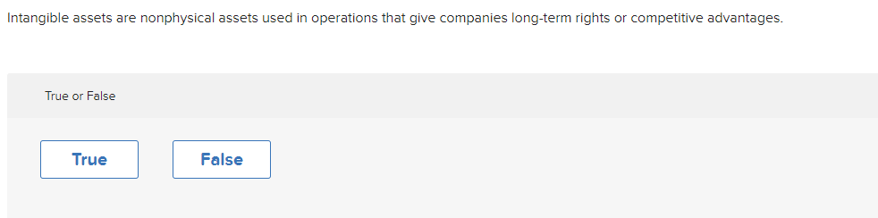 Solved Intangible assets are nonphysical assets used in | Chegg.com