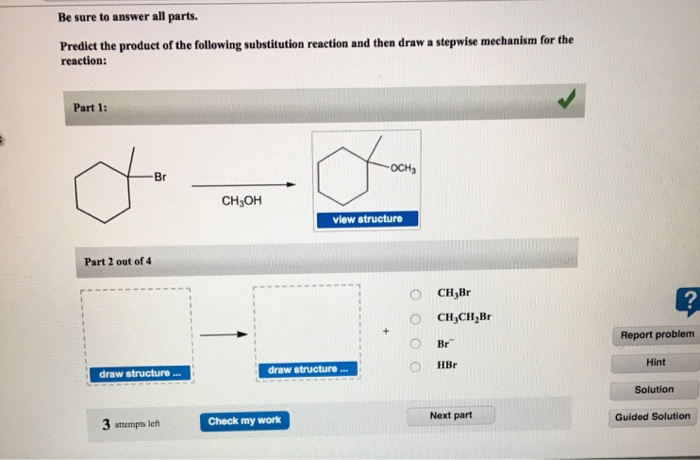 Solved Be sure to answer all parts. Predict the product of | Chegg.com