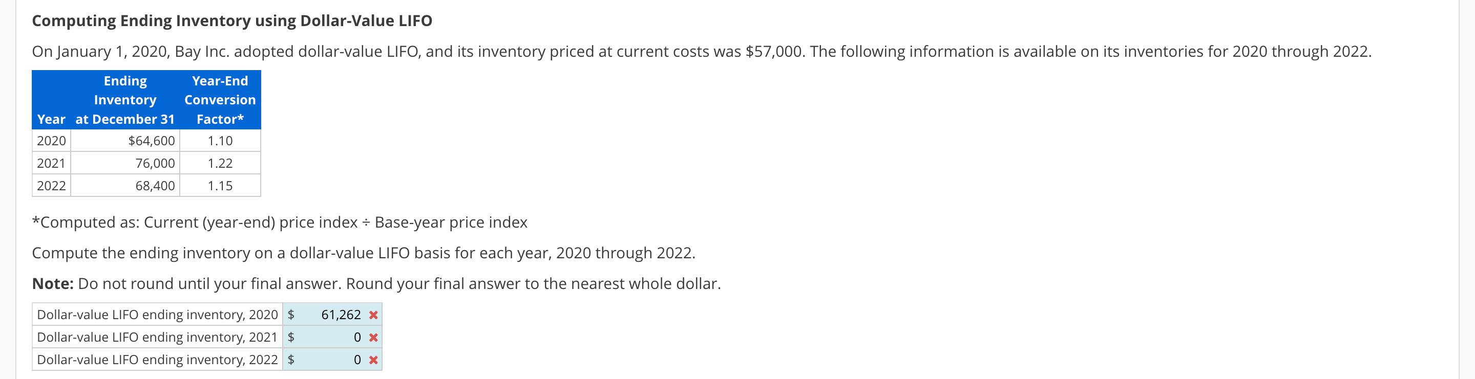 Solved Computing Ending Inventory using Dollar-Value LIFO On | Chegg.com