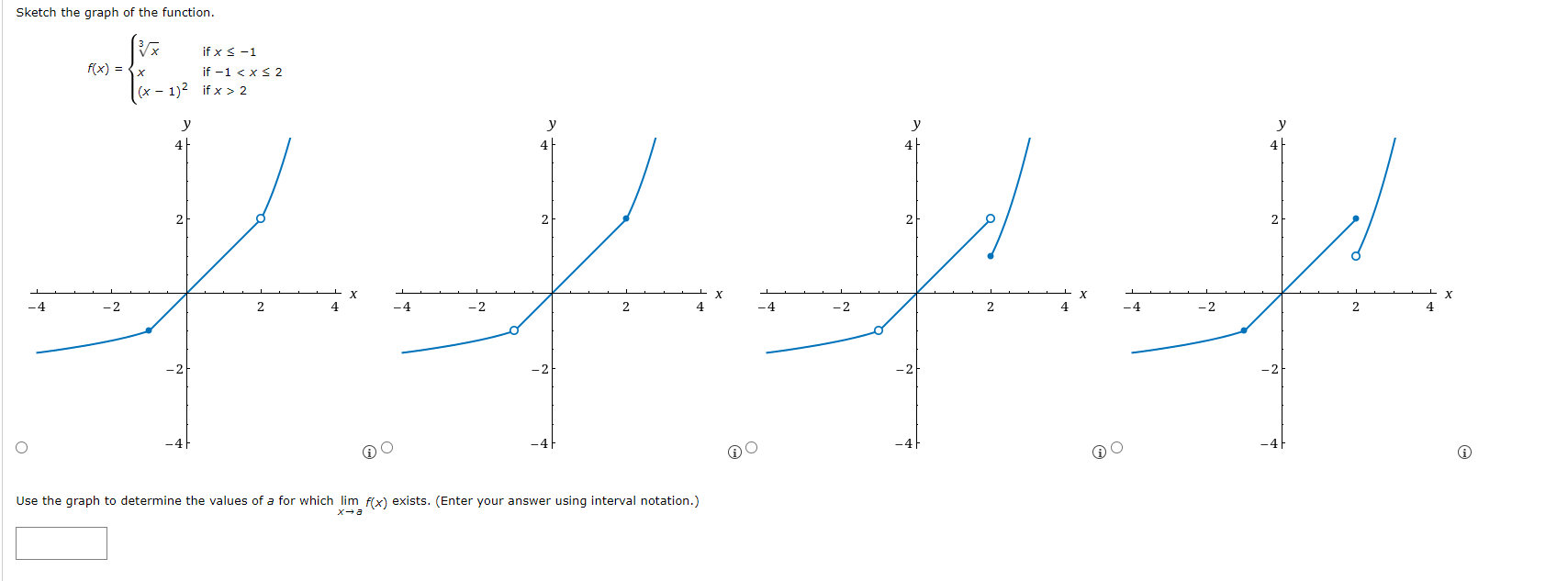 Solved Sketch the graph of the function. f(x)=⎩⎨⎧3xx(x−1)2 | Chegg.com