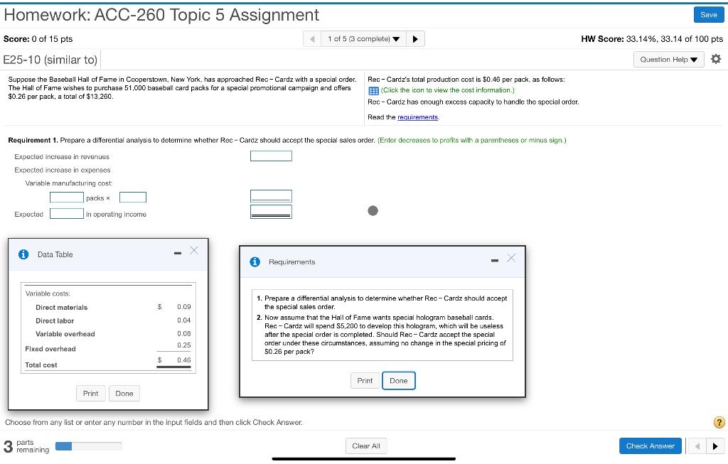 Solved Homework Acc 260 Topic 5 Assignment Save Score 0 Of