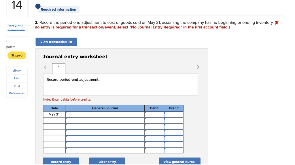 Solved Exercise 6-17A Record transactions using a periodic | Chegg.com