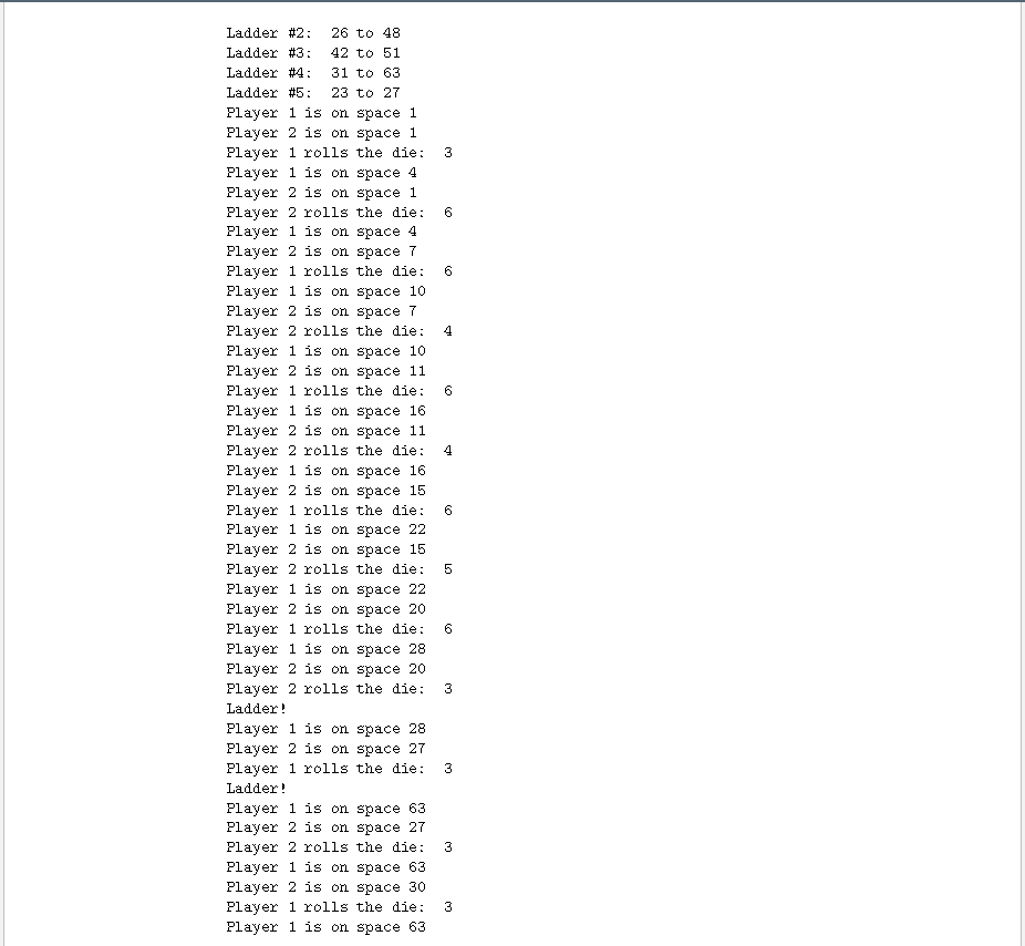 Solved Need to create a 64 numbered snakes and ladder game | Chegg.com