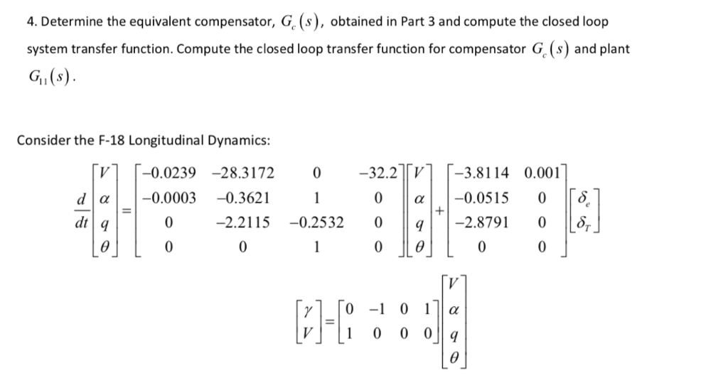 Solved 4. Determine the equivalent compensator, G (s), | Chegg.com