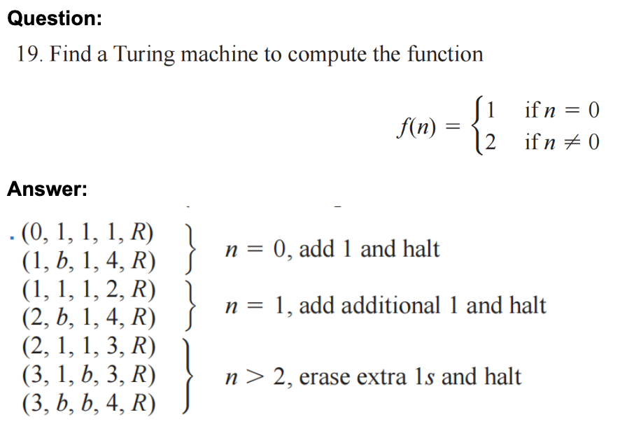 Solved Find a Turing machine. I have provided the answer, | Chegg.com