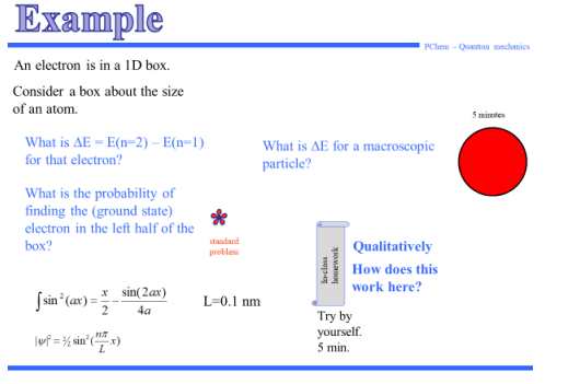 Solved Example PChem - mechanics 5 minutes An electron is in | Chegg.com