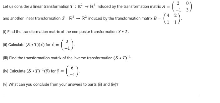 Solved Let us consider a linear transformation T:R2→R2 | Chegg.com
