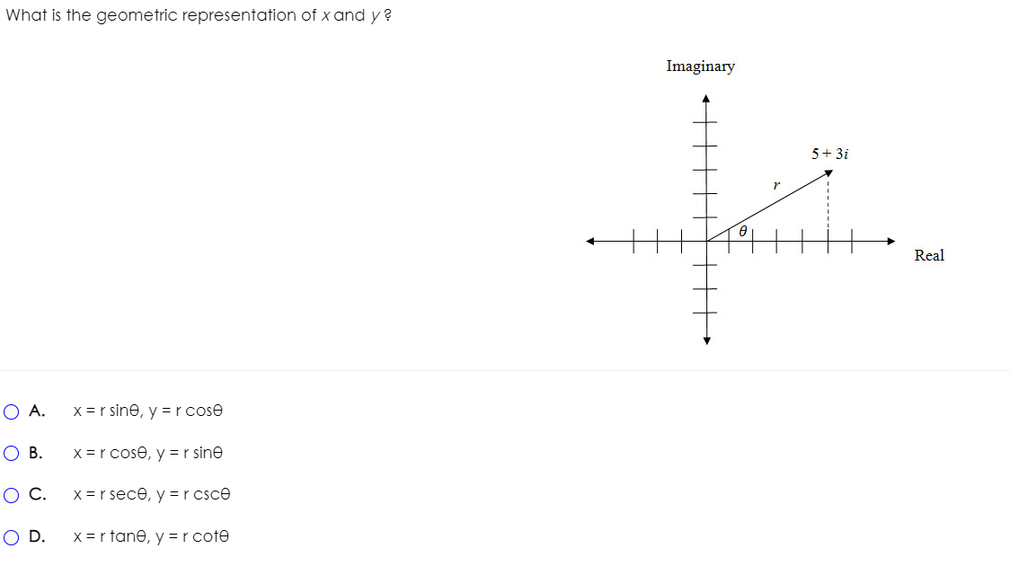 Solved What is the geometric representation of x and y? | Chegg.com