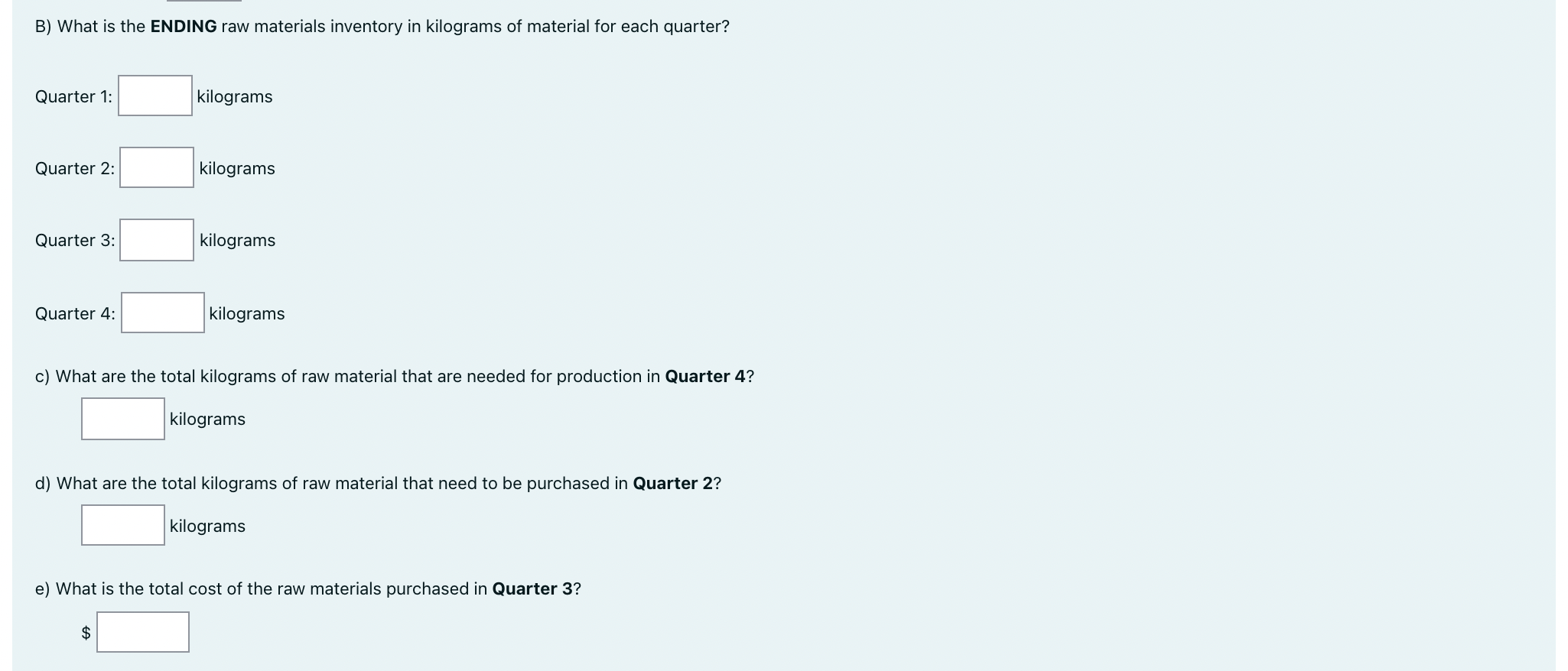 Solved (TIMING - question should take you 5 - 7 minutes | Chegg.com