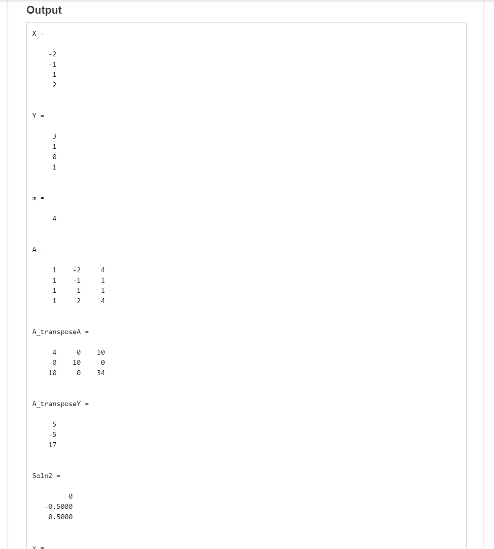 Solved Applied Linear Algebra, MatLab: I can not figure out | Chegg.com