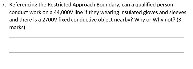 Solved 7. Referencing the Restricted Approach Boundary, can | Chegg.com