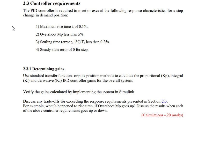 Solved 1.1 Coursework Objectives A classical control | Chegg.com