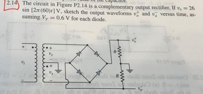 Solved l ie Cabacitor. The circuit in Figure P2.14 is a | Chegg.com